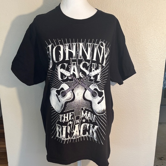 Johnny Cash | Shirts | Johnny Cash Black Graphic Tshirt | Poshmark
